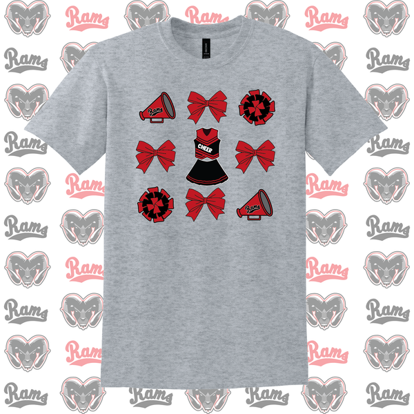 Montrose Rams Cheerleading T-Shirt, Long Sleeved Tee, Crewneck Sweatsh ...